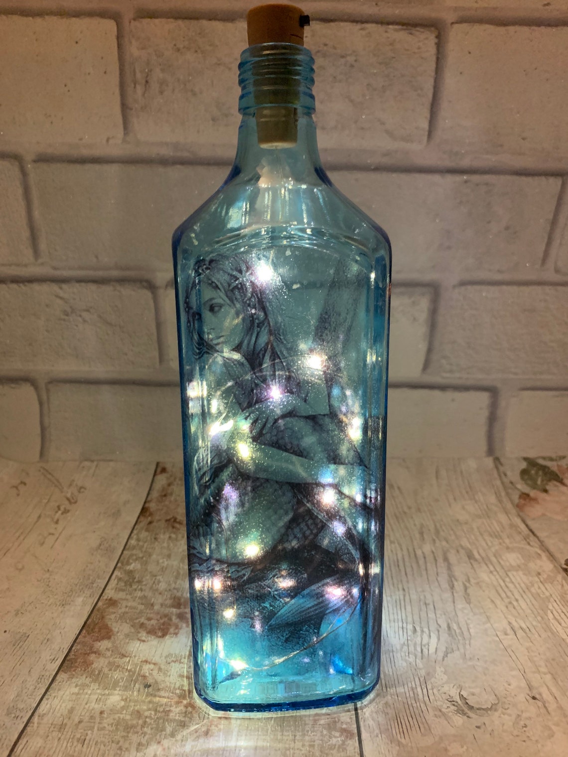 Mermaid Light up Bottle Mermaid Home Decor Mermaid Lamp - Etsy