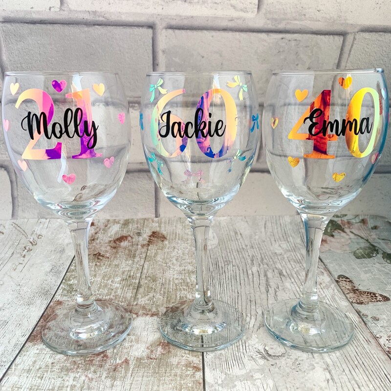 Personalized Wine Glasses Etsy