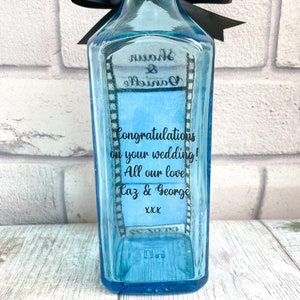 Personalised Photo Bottle, Wedding Gift With Picture, Unique Engagement ...