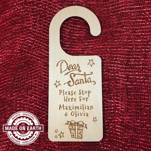 Santa Door Hangers | Christmas Door Hanger | Sata Please Stop Here Door ...