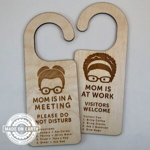 Dad Working Door Hanger | Please Do Not Disturb Sign | Dad is in a ...