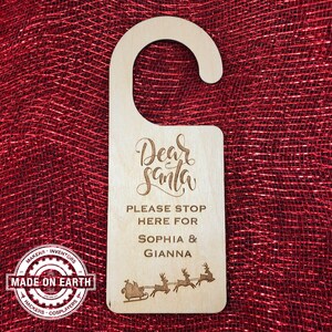 Santa Door Hangers | Christmas Door Hanger | Sata Please Stop Here Door ...