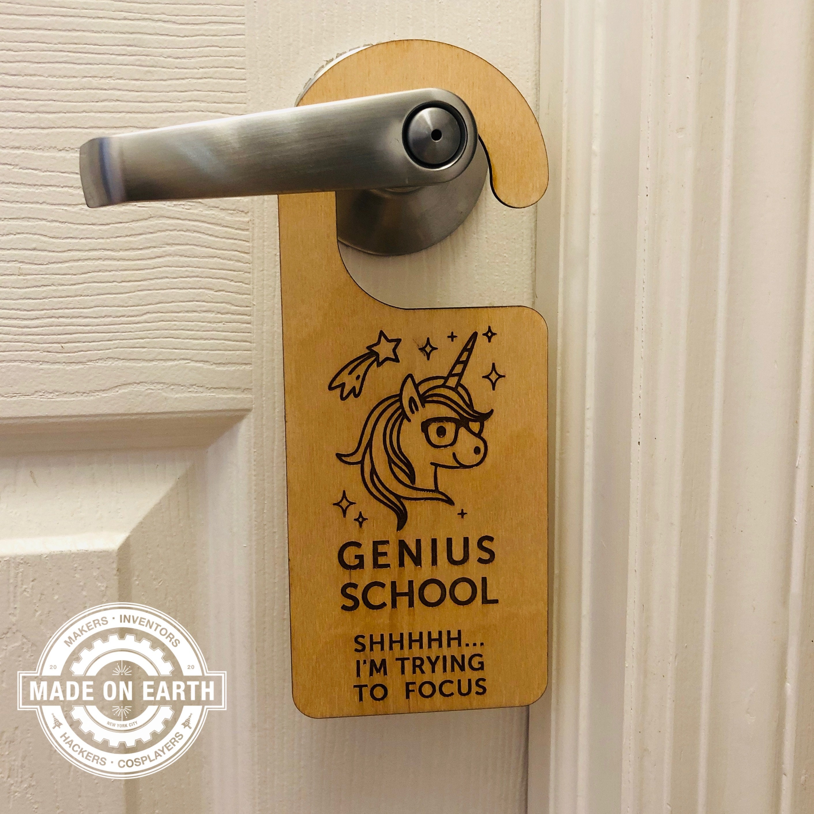 Remote School Door Hanger | Genius School | Home Schooling | Shhh... I ...
