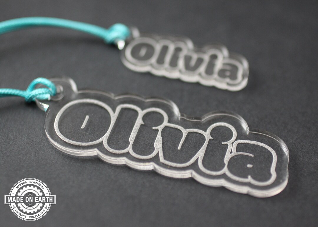 Kid's Bookbag Tag | Acrylic Pencil Case Tag | Custom Name Keychain ...