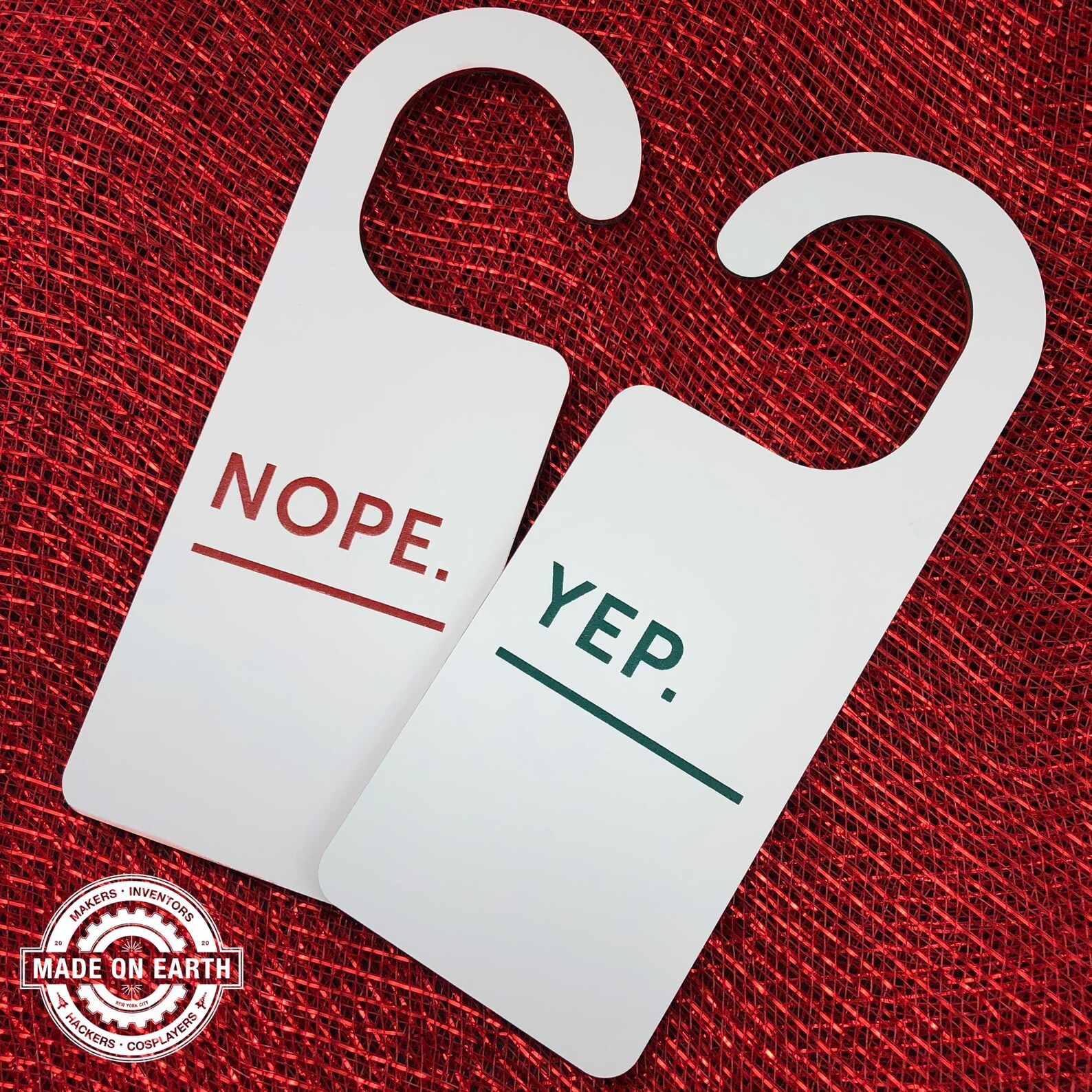 Nope Yep | Do Not Disturb Sign | Work Door Hanger | Door Sign | Office ...