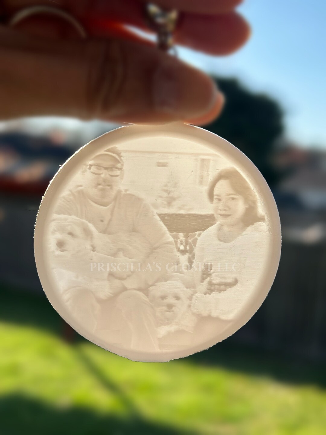 Personalized Customize 3D Printed Photo Picture Lithophane Round ...