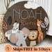 Custom Baby Name Sign Animal Nursery Sign Woodland Theme - Etsy