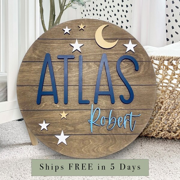 Moon and Stars Nursery Decor - Etsy