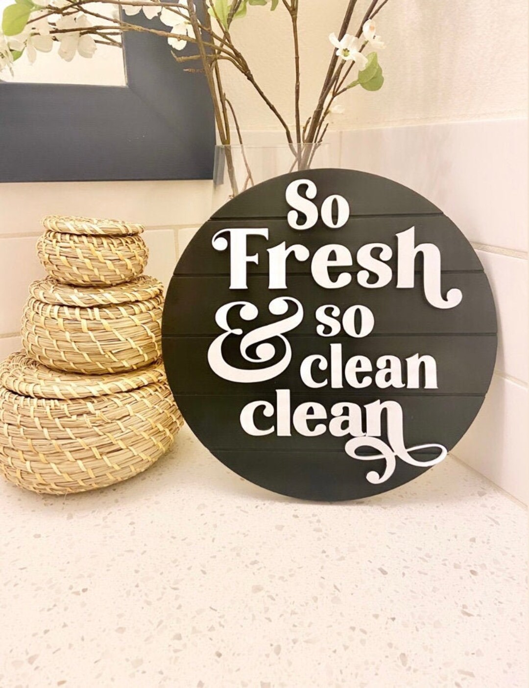 So Fresh and so Clean Clean Sign Bathroom Wall Decor - Etsy