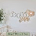 Custom Daisy Flower Layered Name Sign, Boho Floral Baby Nursery Name ...