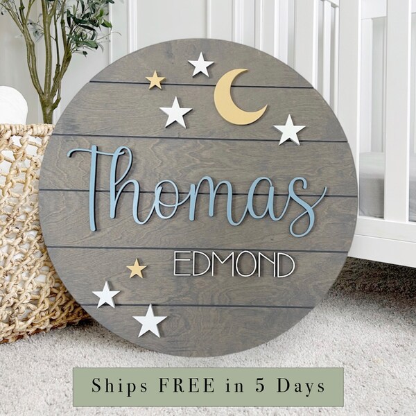 Moon and Stars Nursery Decor - Etsy