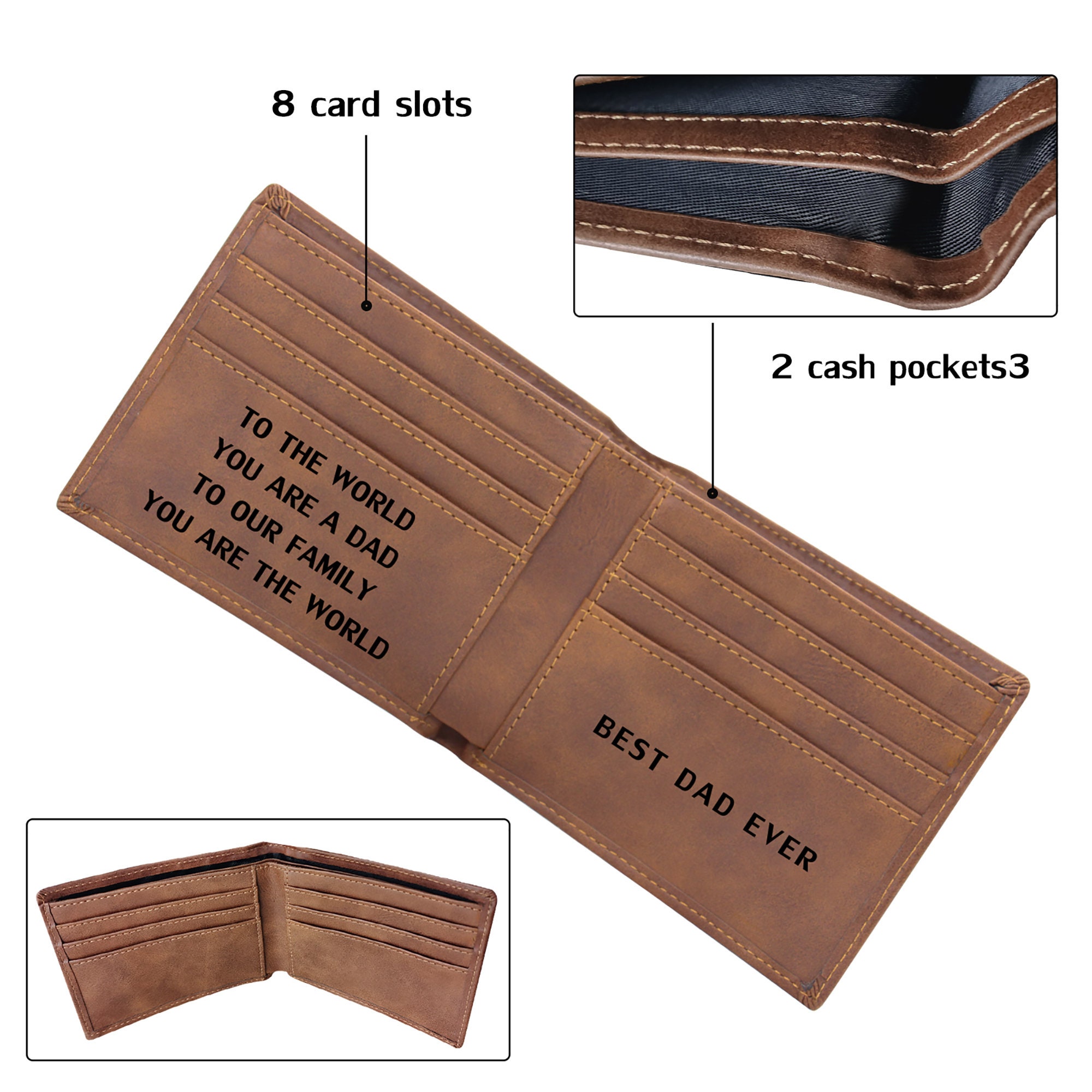 Personalized Photo Engraved Wallet Custom Wallet for Men | Etsy