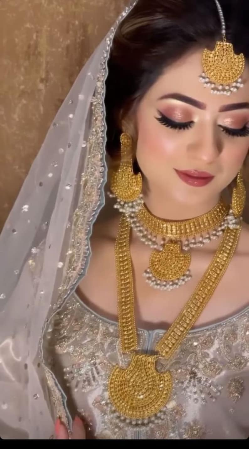 Gold Plated High Quality Pakistani Indian Asian Bridal Wedding Jewelry ...