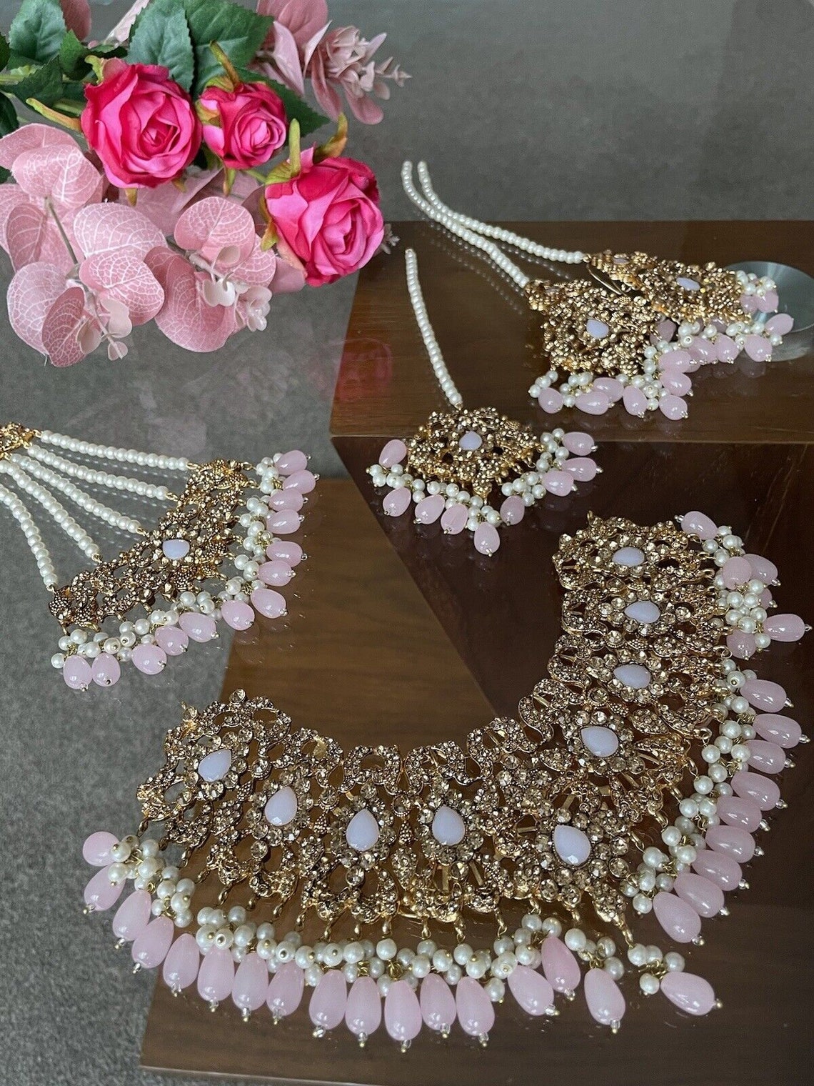 Pakistani Indian Asian Bridal Jewelry Necklace Set - Etsy