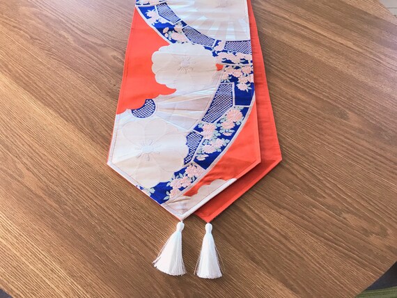 Japanese Table Runner Kimono Table Runner - Etsy