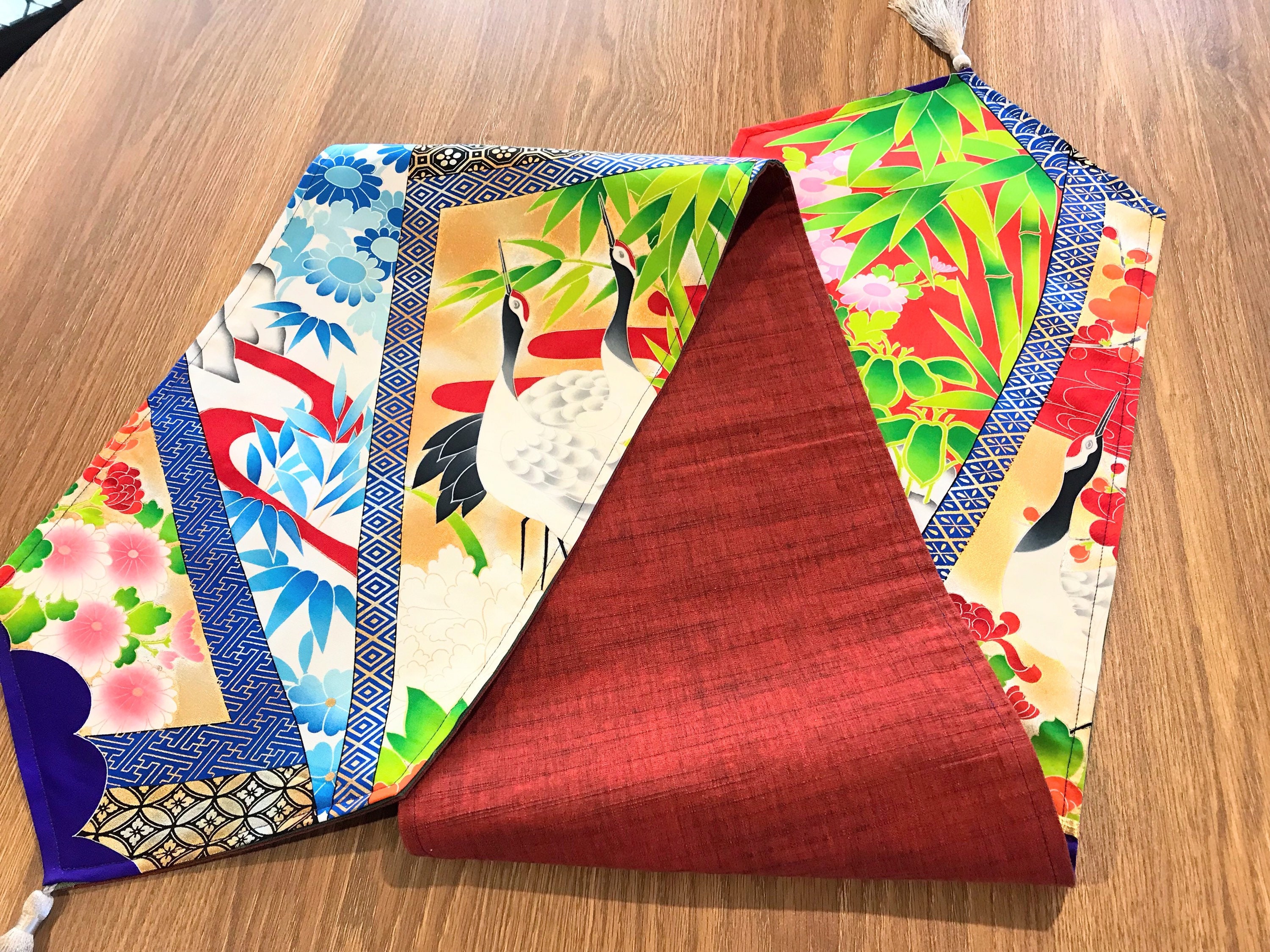 Japanese Table Runner Kimono Table Runner - Etsy