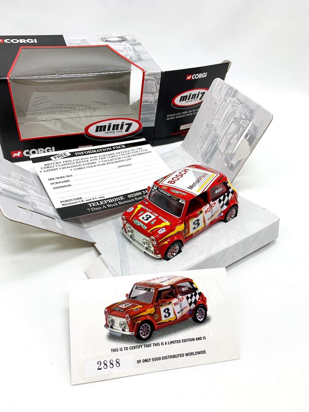 Rare Corgi Mini 7 Racing Club – Steve Bell #3 Limited Edition (2888/ ...