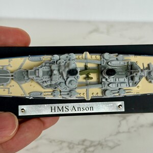 HMS Anson Model Warship – Atlas Editions 1:1250 Scale – WWII Naval ...