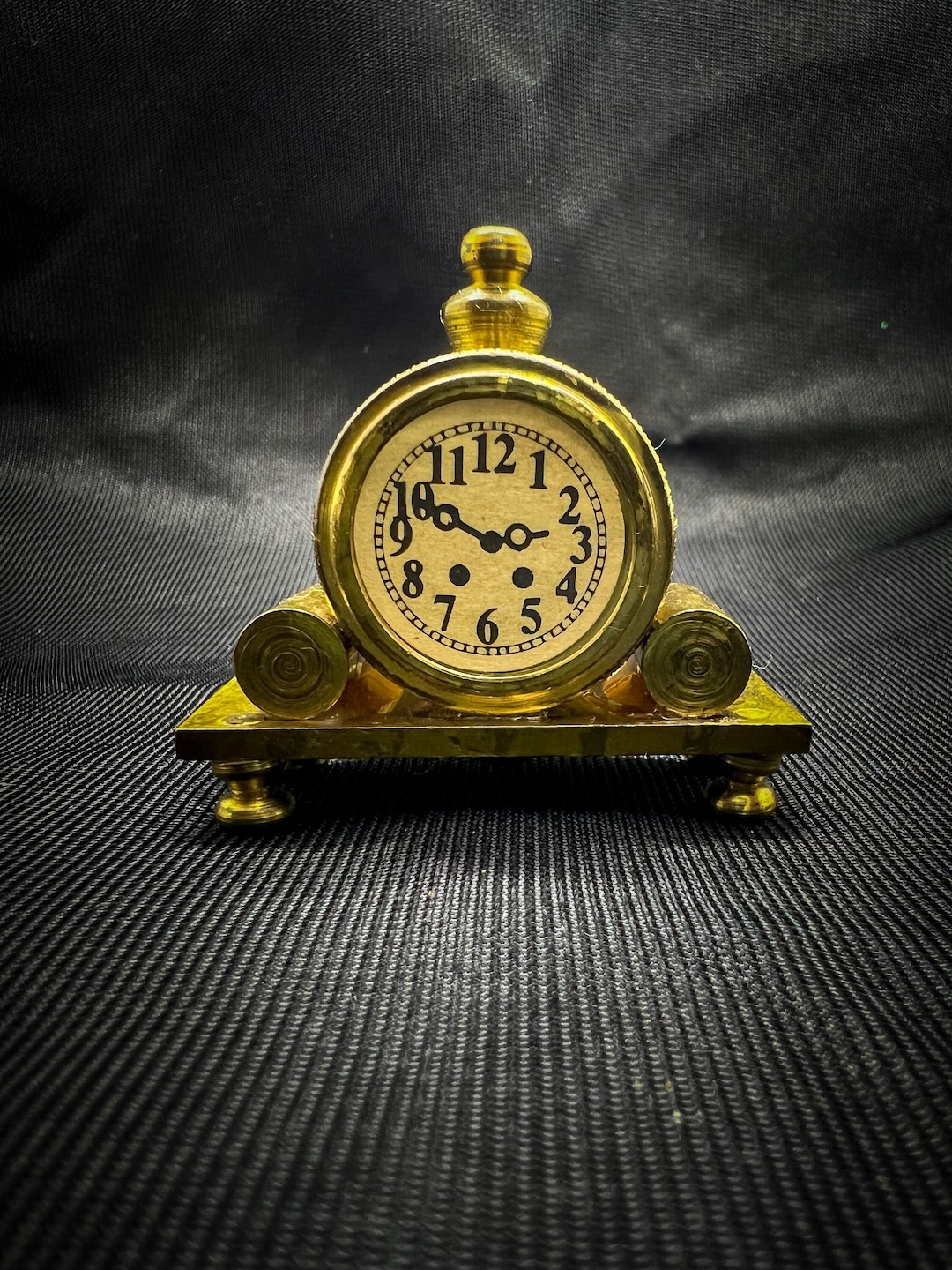 Vintage Brass Miniature Clock: Dollhouse Decor, Collector's Ornament - Etsy
