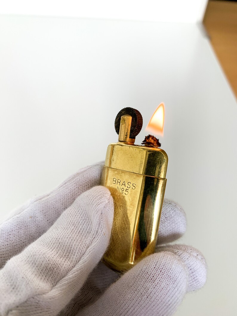 Vintage Brass No 5 Smoke Stone Trench Lighter Antique Lighter - Etsy