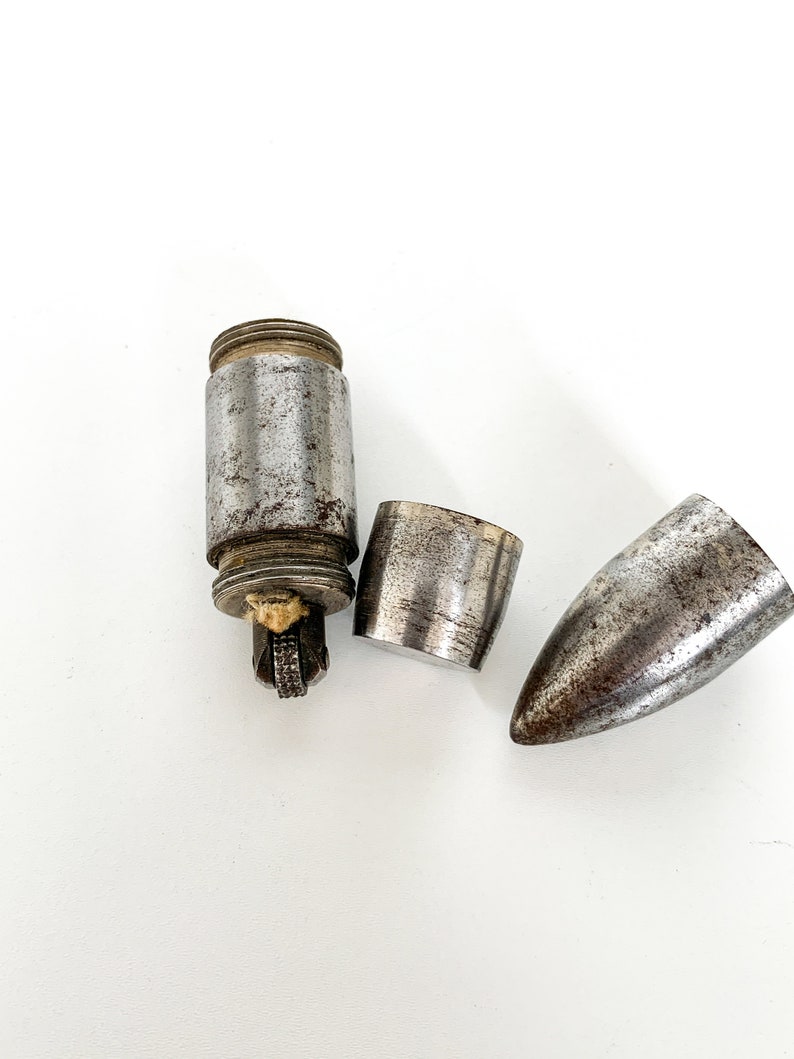 Vintage Antique Wwi,ww2 Metal Bullet Shaped Trench Art Cigarette ...