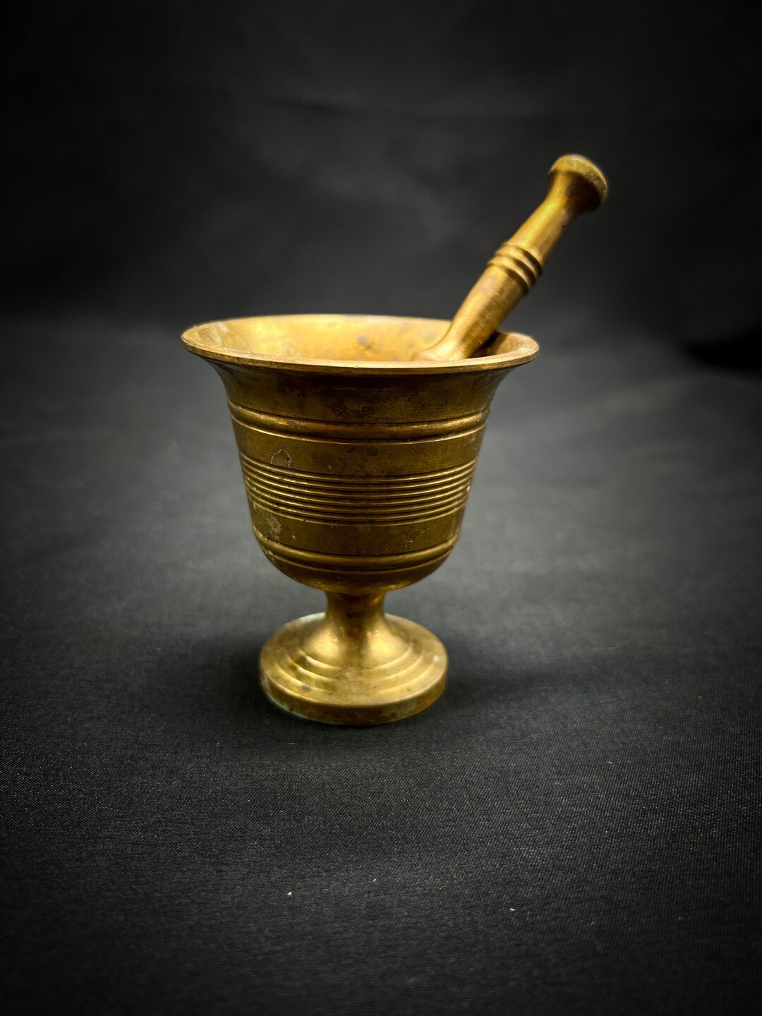 Vintage Brass Mortar - Rice Mortar -brass Spice Grinder- Havan - Brass ...