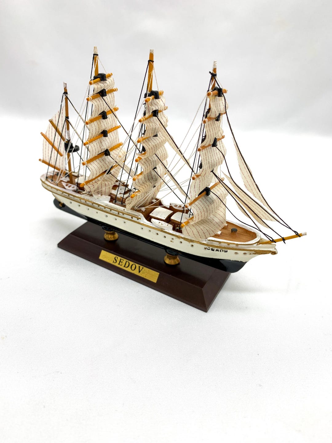 Vintage Wooden Model SEDOV on Wooden Plinth ، Ship Model - Etsy