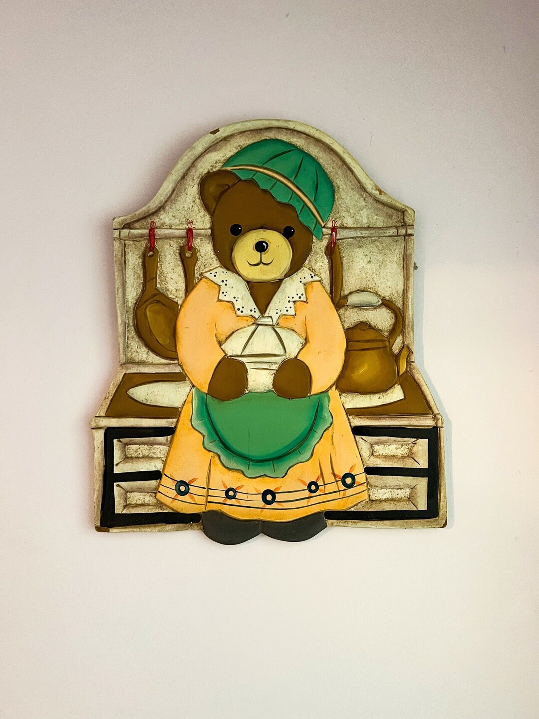 Vintage Mama Bear Kitchen Wall Decor: Carved Plywood Nursery Art - Etsy