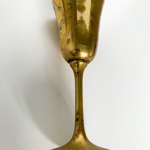 Vintage Engraved Brass Goblet , Collectible Goblet - Etsy