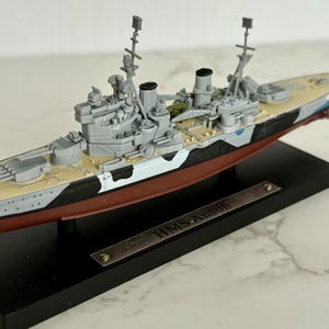 HMS Anson Model Warship – Atlas Editions 1:1250 Scale – WWII Naval ...