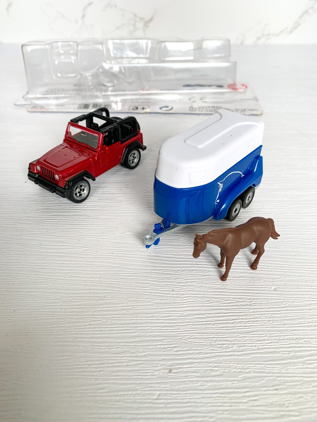 Siku Jeep Wrangler With Horse Trailer 1:87 Scale - Etsy