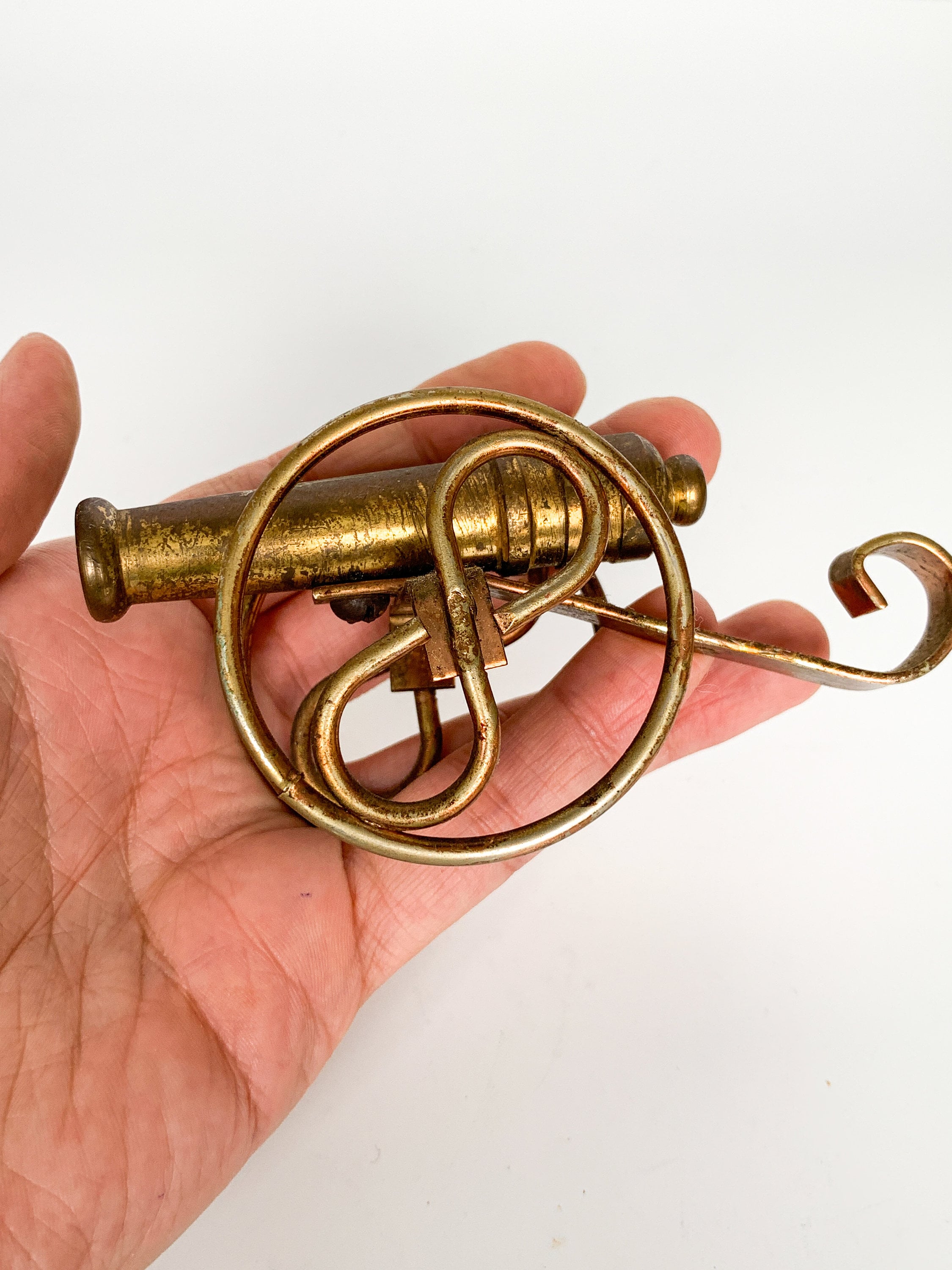 Brass Miniature Cannon , Dollhouse Ornaments Furniture -collectible ...