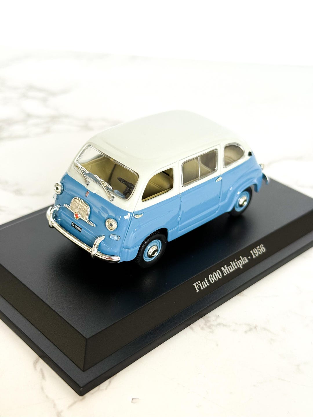 Fiat 600 Multipla 1956 Model Car – Diecast Style – Blue & White - Etsy
