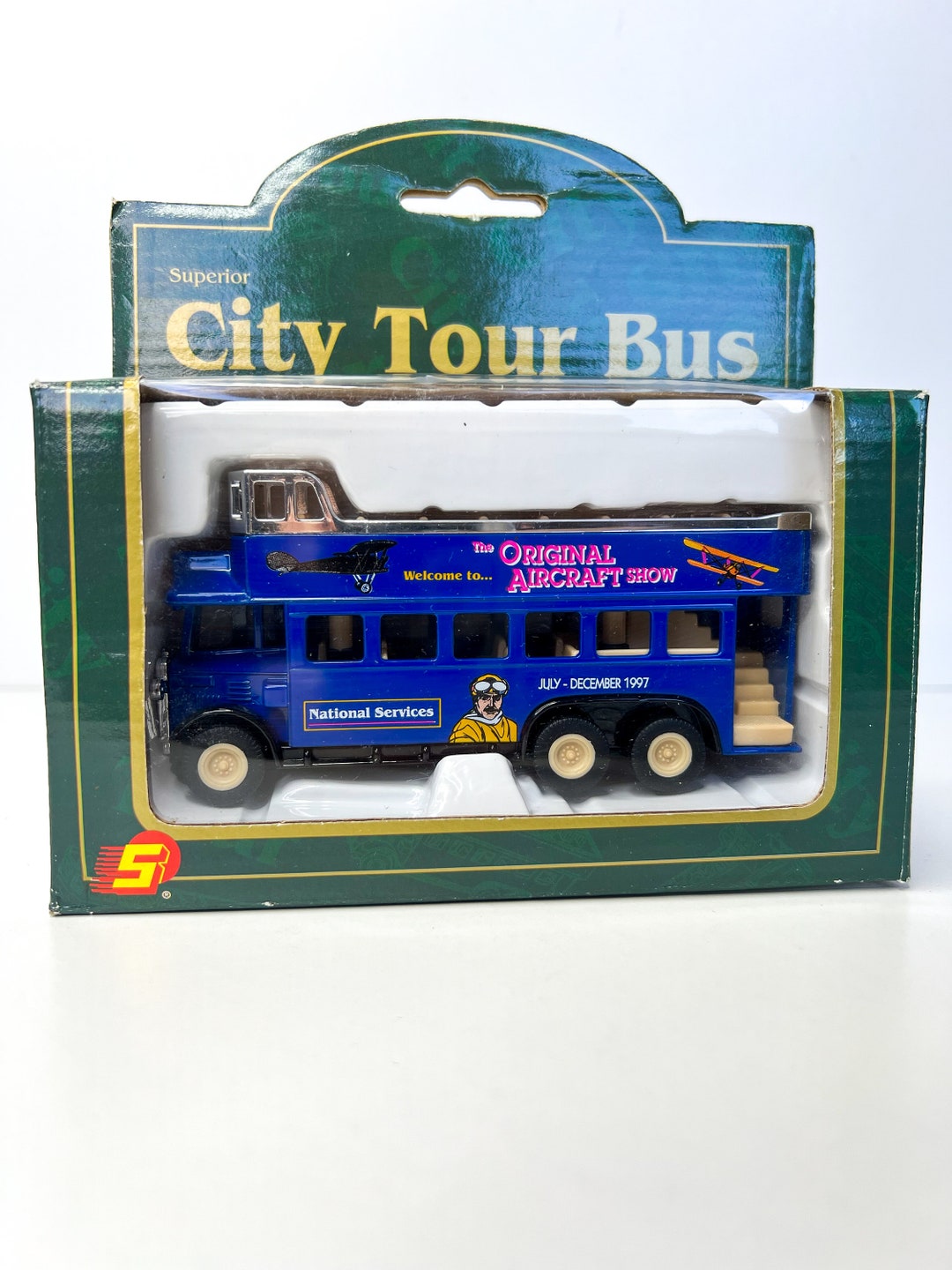 NYC Tour Bus Diecast Model: Superior Double Decker, Blue - Etsy