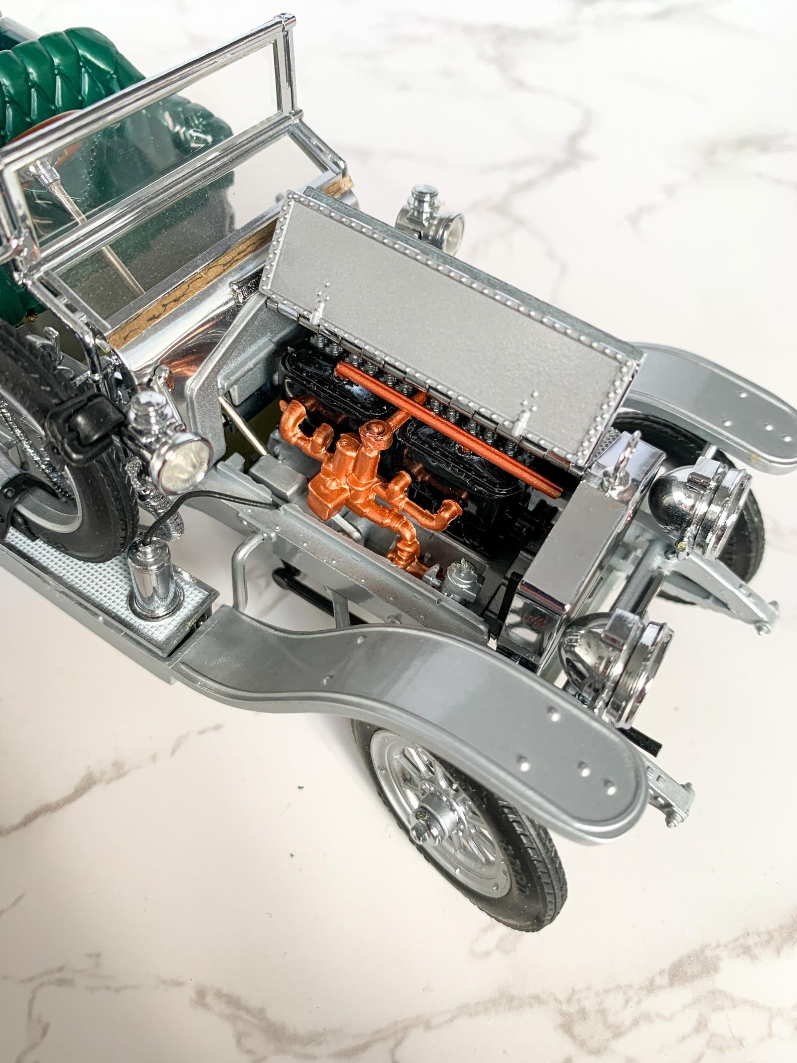 Franklin Mint 1907 Rolls-royce Silver Ghost. 1/24 Scale Boxed With ...