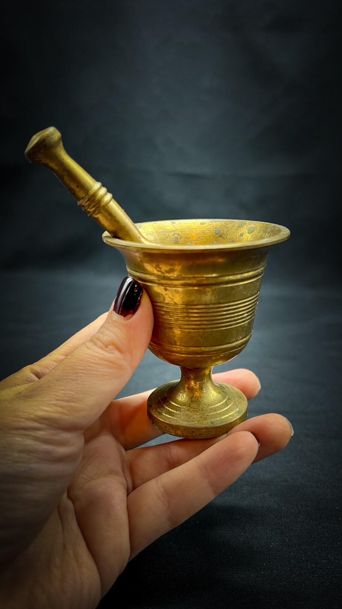 Vintage Brass Mortar Rice Mortar brass Spice Grinder Havan - Etsy UK