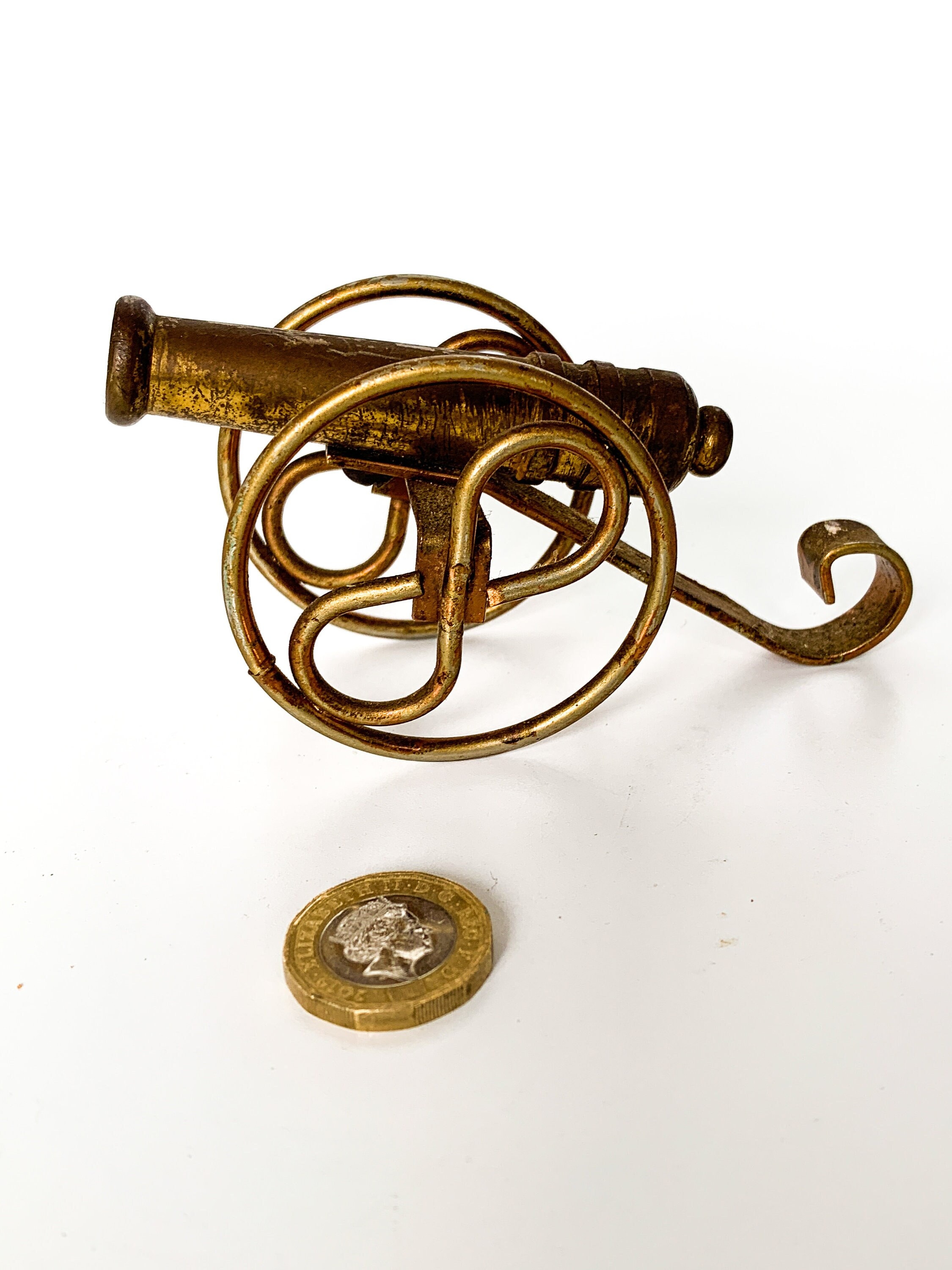 Brass Miniature Cannon , Dollhouse Ornaments Furniture -collectible ...