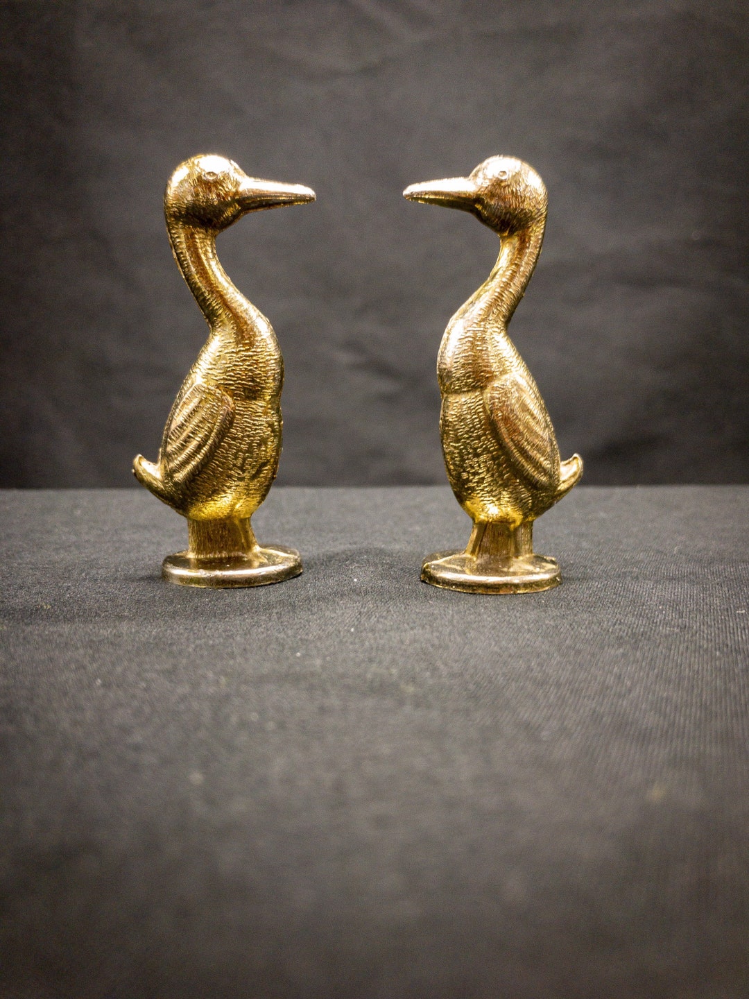 Vintage Brass Miniature Bird Decoration , Brass Plated Duck Ornaments ...