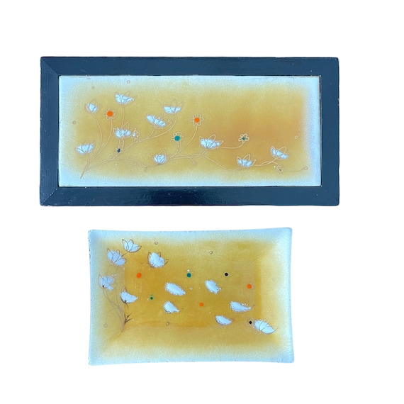 Mid Century Gerte Hacker Enamel Jewelry Box and Tray … - Gem