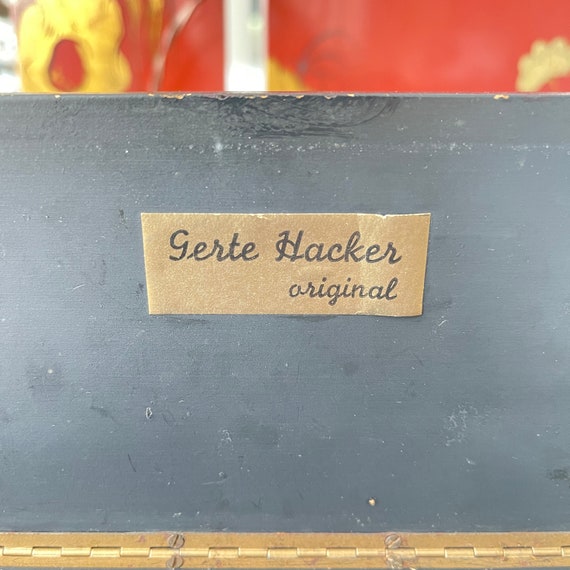 Mid Century Gerte Hacker Enamel Jewelry Box and Tray … - Gem