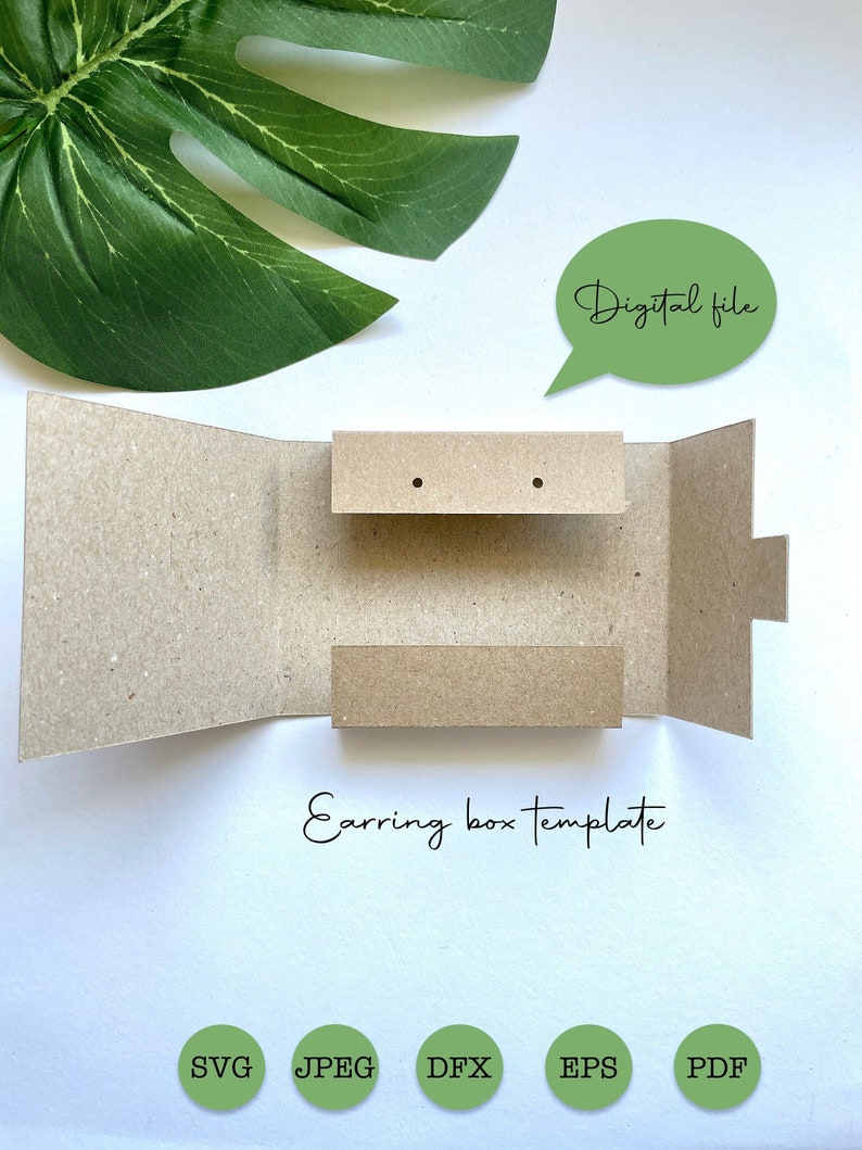 Earring Box Template Do It Yourself Display Holder Large - Etsy