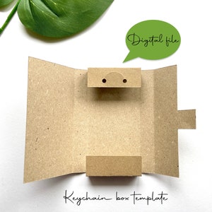 Keychain Box Template: DIY Display Holder, SVG DXF Cut File (digital ...