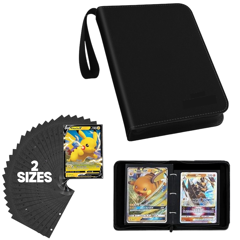 100 Pocket Jumbo Pokemon Card Binder - 50 Pages (25 Large & 25 XL) - Etsy