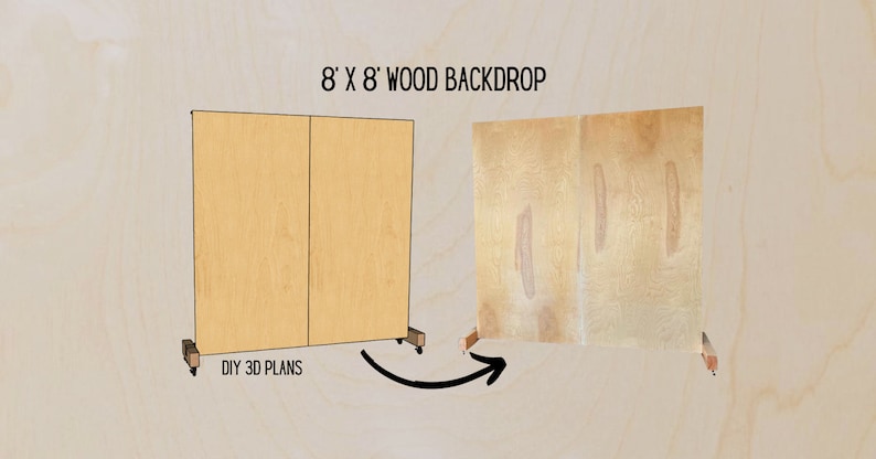 DIY Wood Backdrop Plans: 8ft Movable Plywood Wall (digital Download) - Etsy