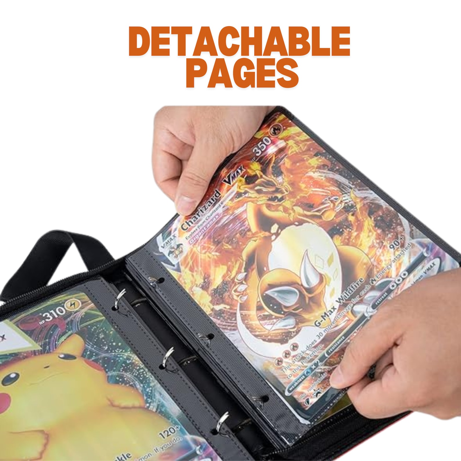 100 Pocket Jumbo Pokemon Card Binder - 50 Pages (25 Large & 25 XL) - Etsy