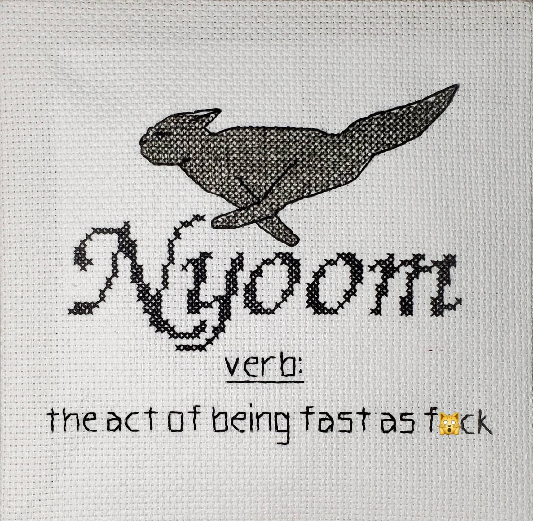 Nyoom Definition Cross Stitch Pattern - Etsy