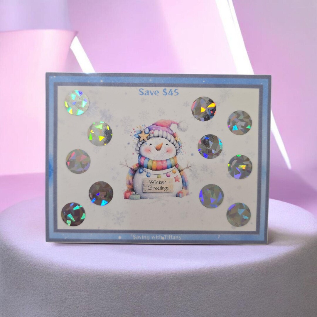 Winter Greetings Savings Challenge | 45 Scratch off | Snowman | Cash ...