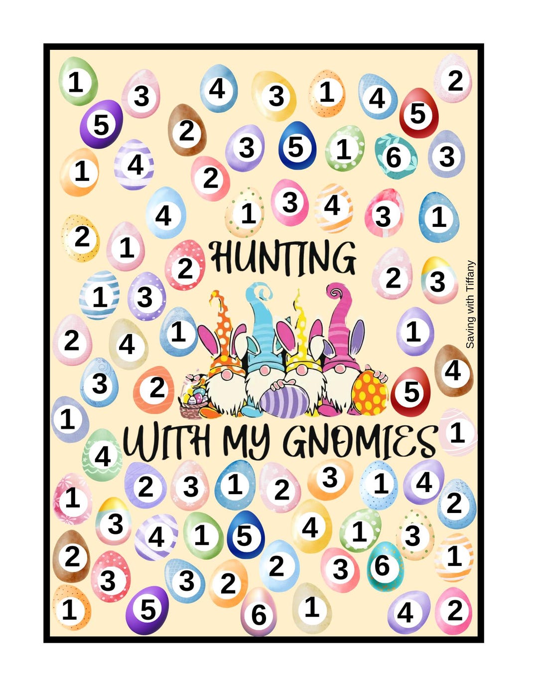 Gnomies Easter Savings Challenge: Fun Printable Game (digital Download ...