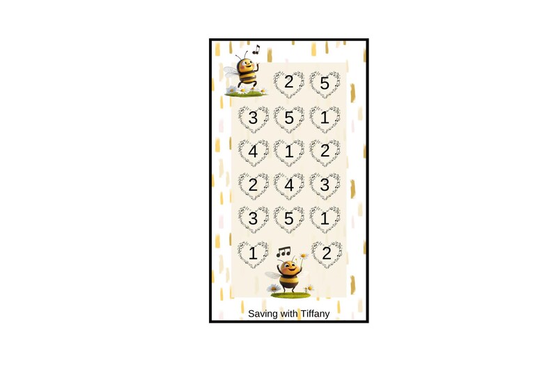 Bee Savings Challenge: Budget-friendly Tracker (digital Download ...