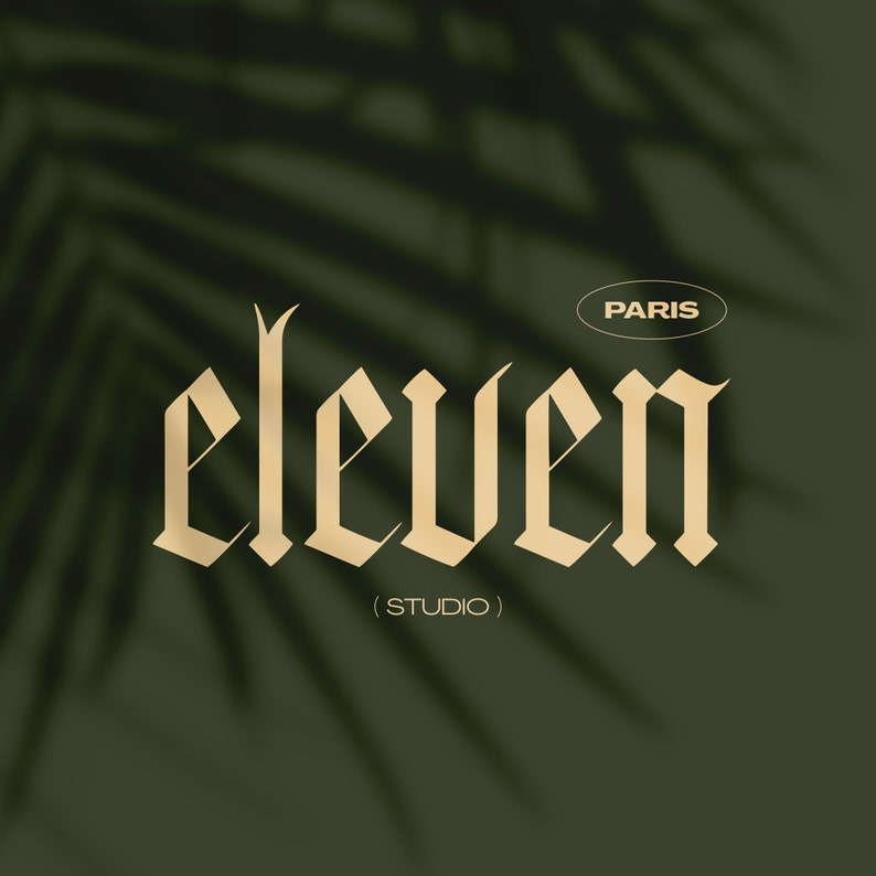 Premade Logo Edgy Modern Typography - Etsy